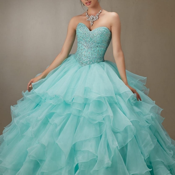 Mori Lee | Dresses | Frosty Mint Green Fairy Ballgown | Poshmark
